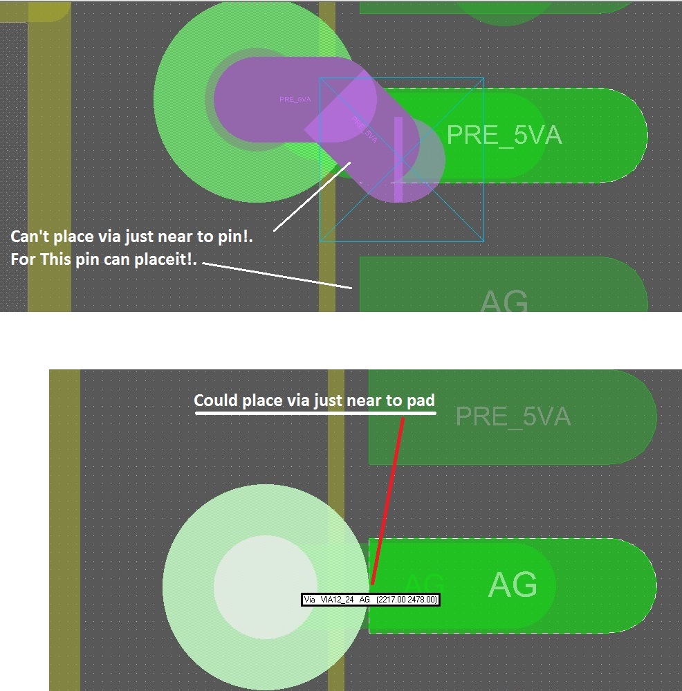 Can't place via next to pin - PCB Design - PCB Design & IC Packaging ...