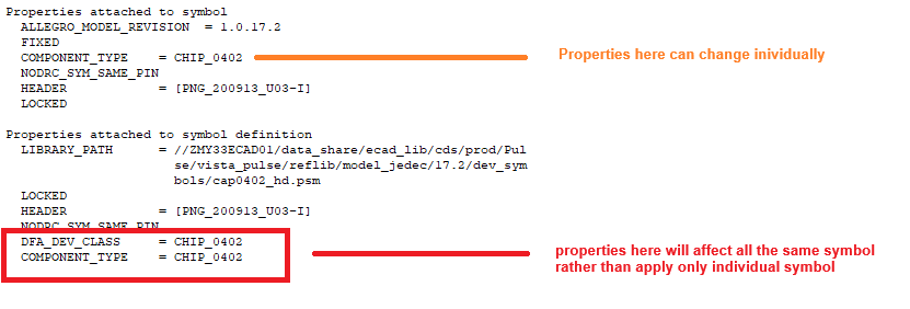 How to change the DFA_DEV_CLASS for individual symbol that shared same COMPONENT TYPE - Allegro ...