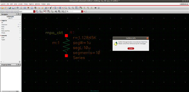 calibre performs PEX, rnpo resistance reports "*Error* evalstring: argument #1 should be a ...